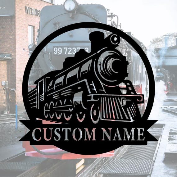 Train Metal Silhouettes