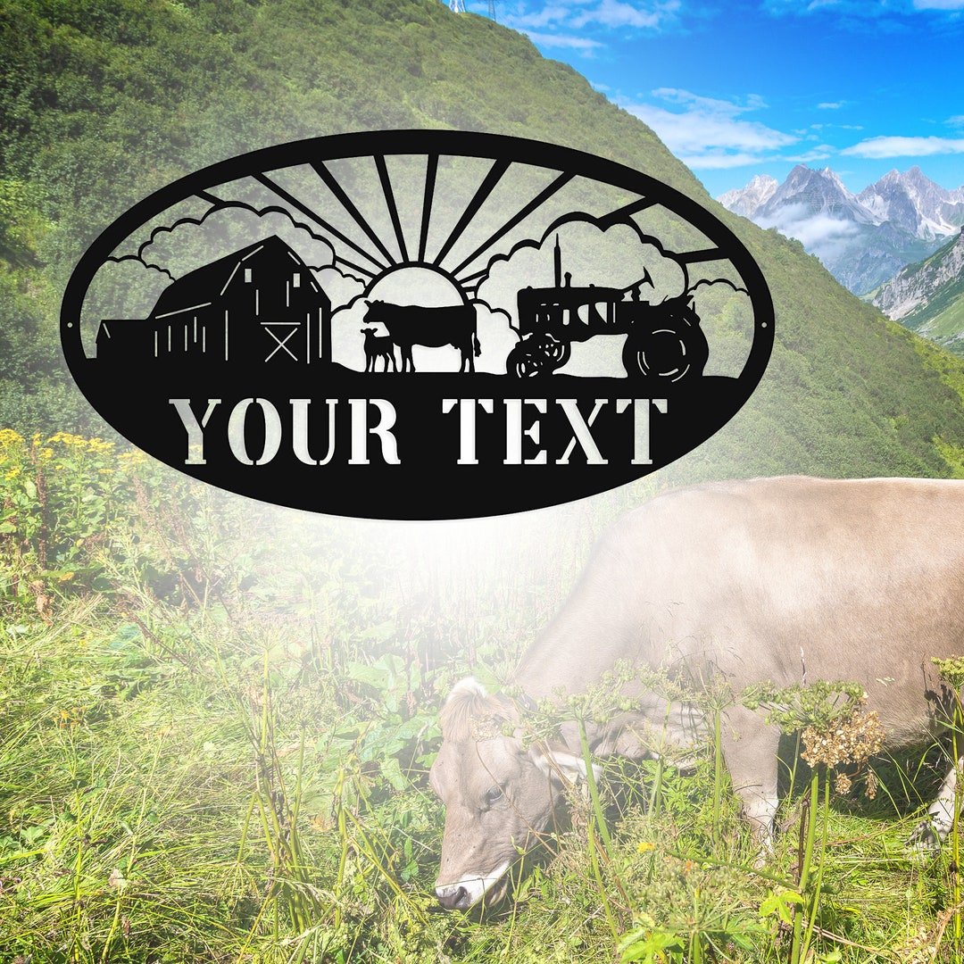 Custom Farmhouse Cut Metal Sign, Dairy Farm, Kitchen Metal Sign ...