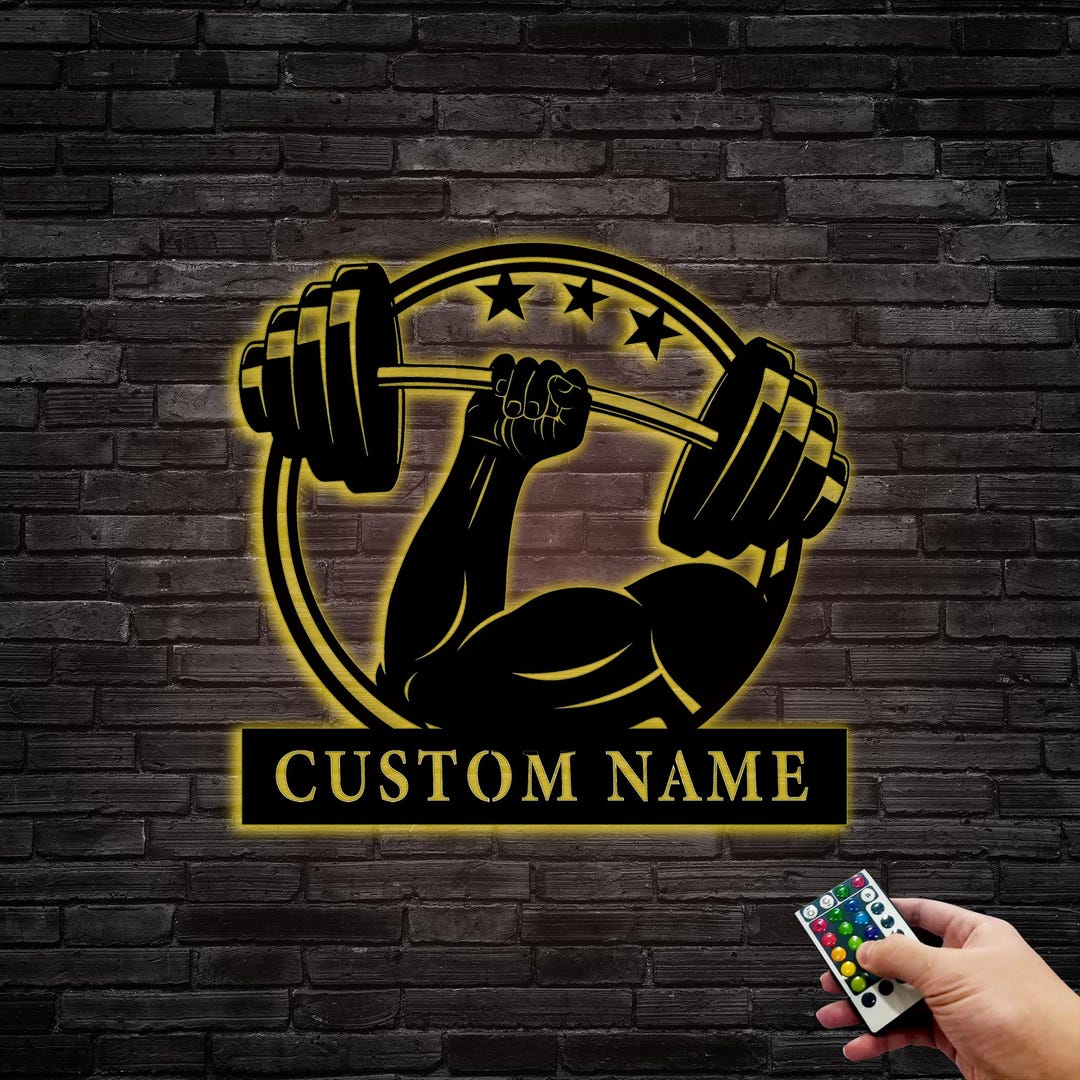 Personalized Gym Metal Sign,custom Metal Home Gym Sign,metal Wall Art ...