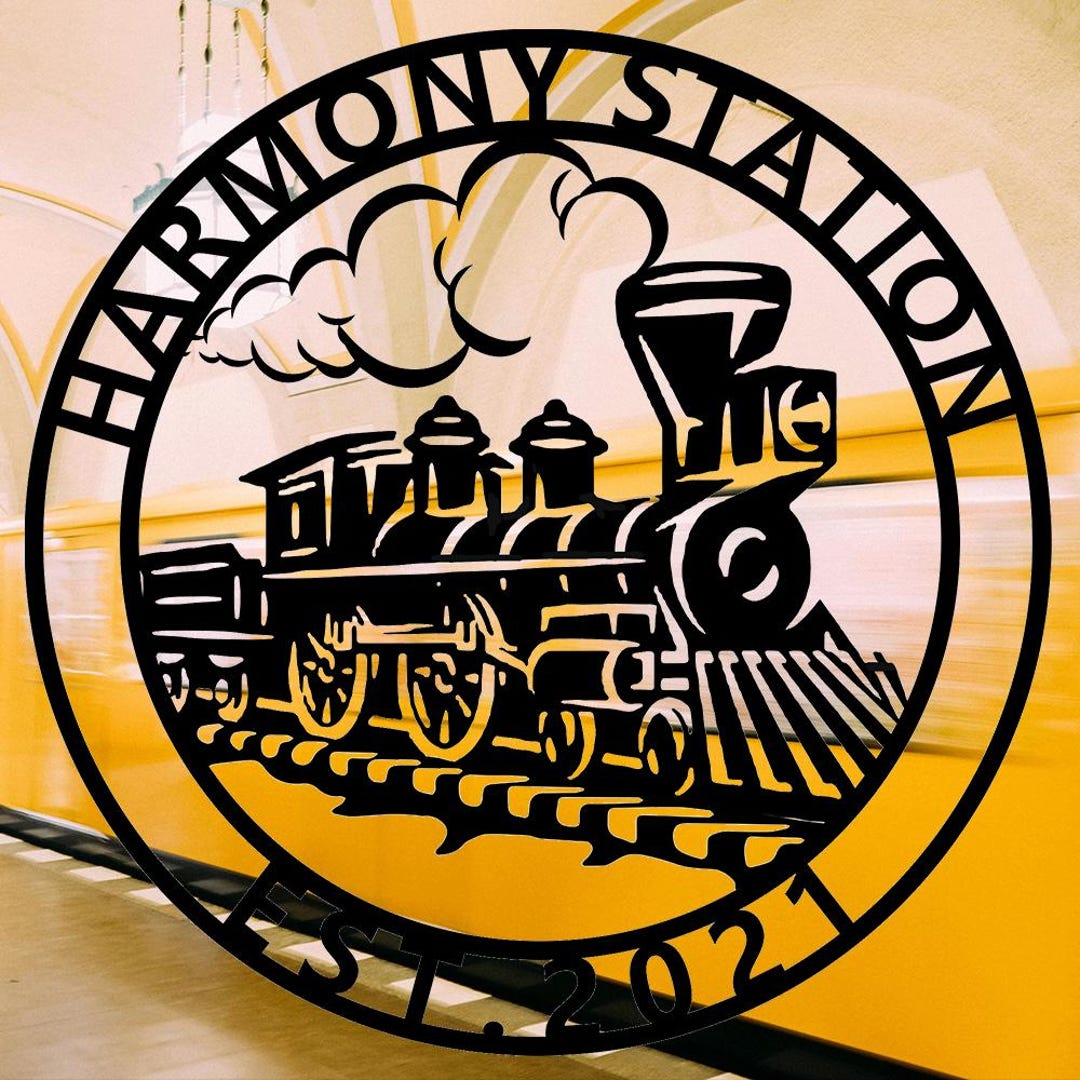 Personalized Train Metal Wall Art,custom Train Metal Wall Sign,train ...