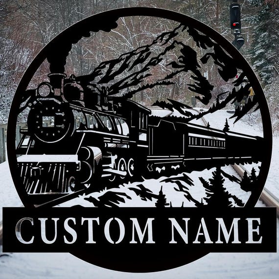 Train Metal Silhouettes