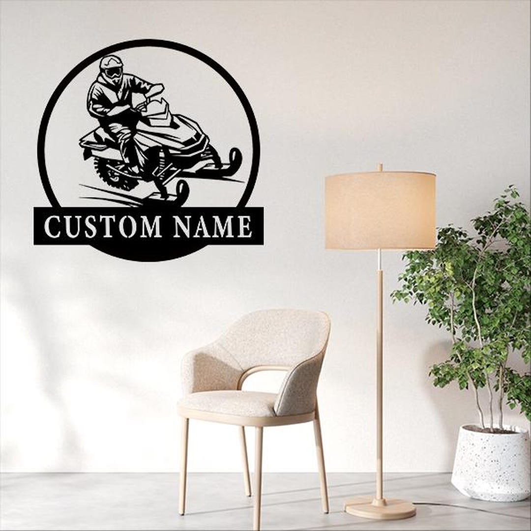 Personalized Snowmobiler Metal Name Sign,custom Snowmobile Jump Metal ...