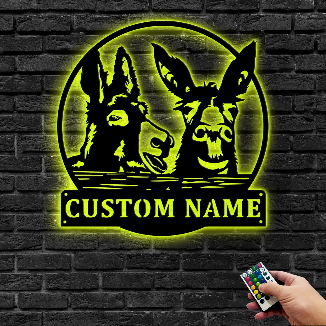 Custom Donkey Metal Sign, Personalised Donkey Room Decoration, Donkey ...