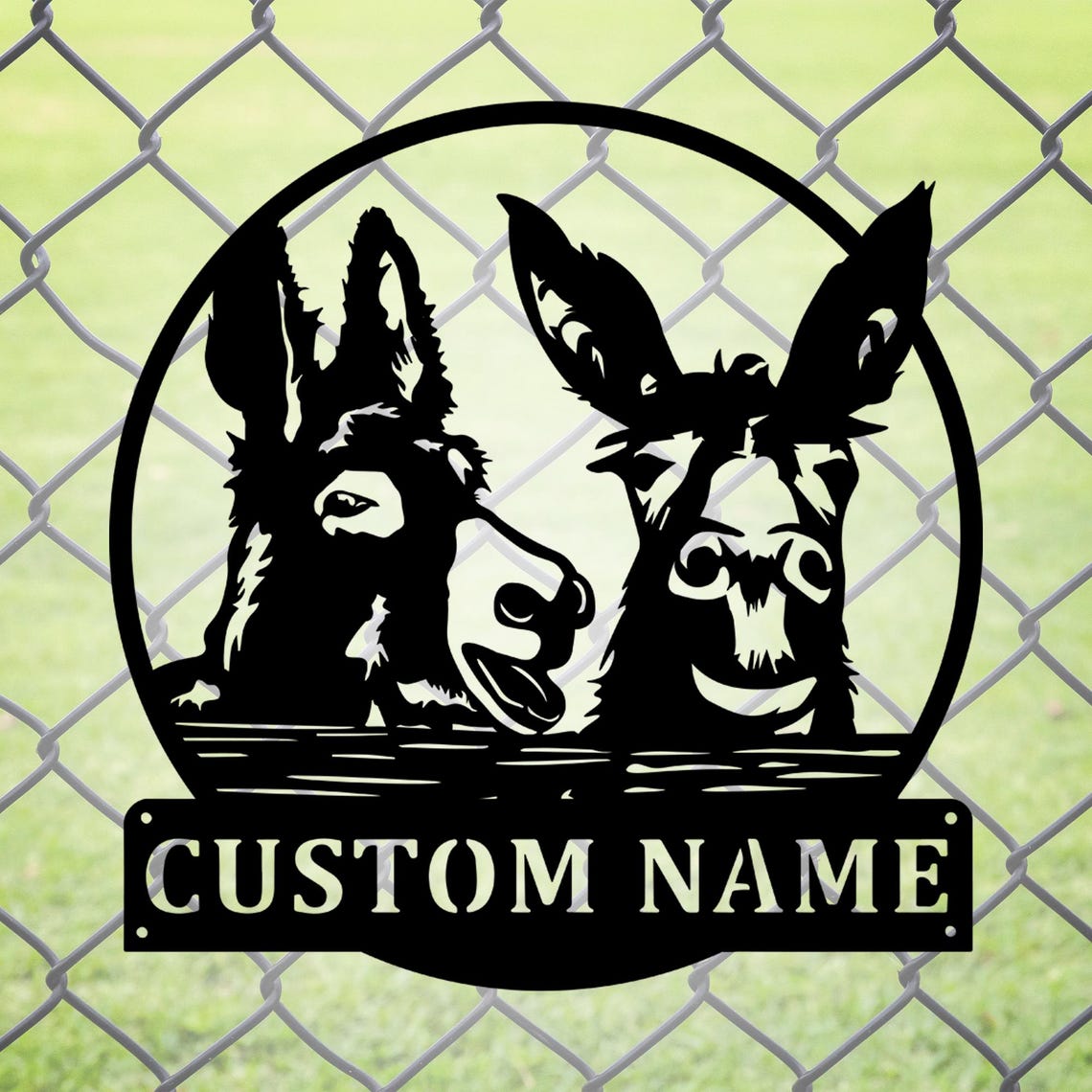 Custom Donkey Metal Sign, Personalised Donkey Room Decoration, Donkey ...