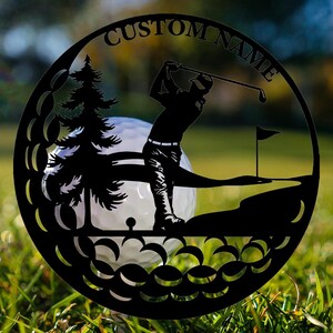 Personalized Golf Metal Wall Art,custom Golf Metal Wall Sign,golf Metal ...