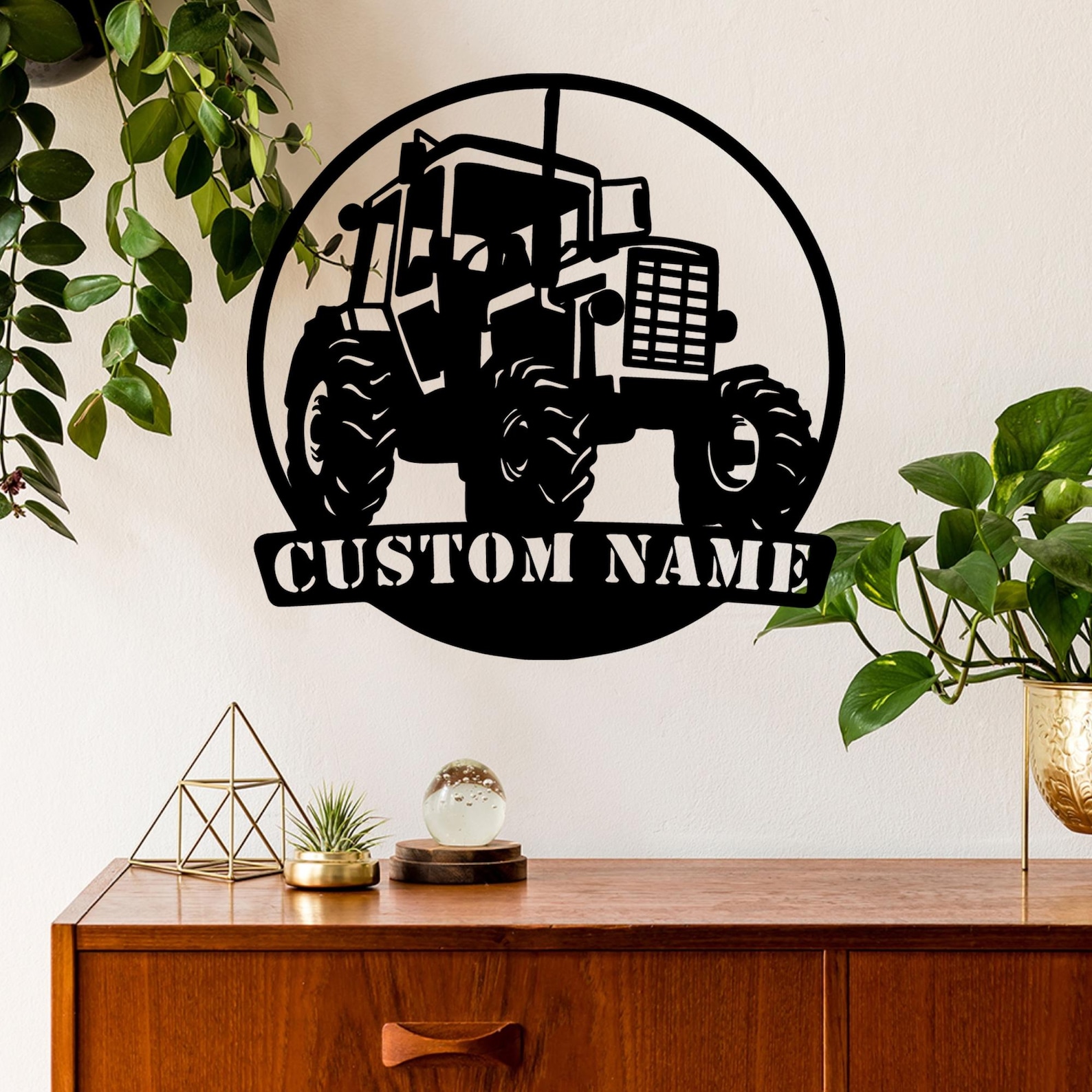 Custom Tractor Metal Wall Sign, Personalized Tractor Farm Signs, Metal ...