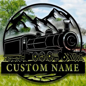 Custom Train Metal Wall Signs,personalized Train Metal Wall Art ...