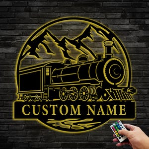 Custom Train Metal Wall Signs,personalized Train Metal Wall Art ...