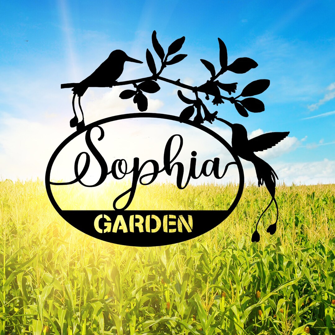 Personalized Flower Garden Name Sign Custom Metal Wall Art - Etsy