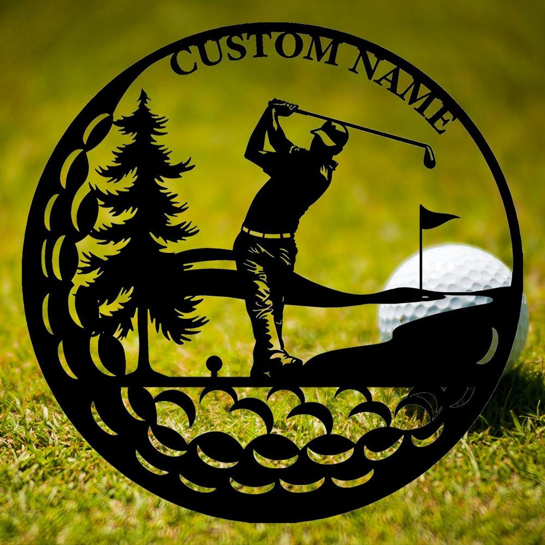 Personalized Golf Metal Wall Art,custom Golf Metal Wall Sign,golf Metal ...