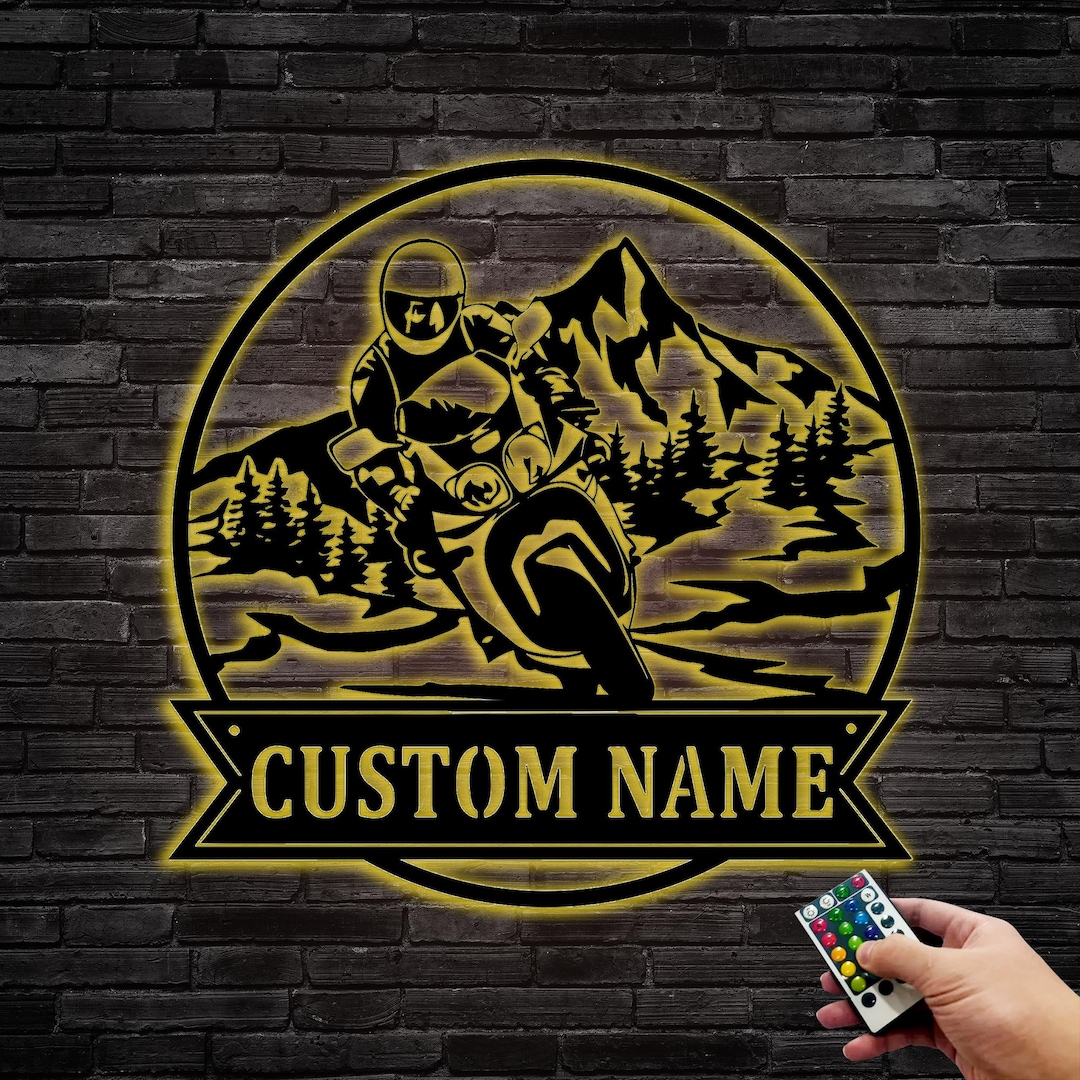 Personalized Motorcycle Sign Metal Wall Art,custom Metal Motorcycle ...