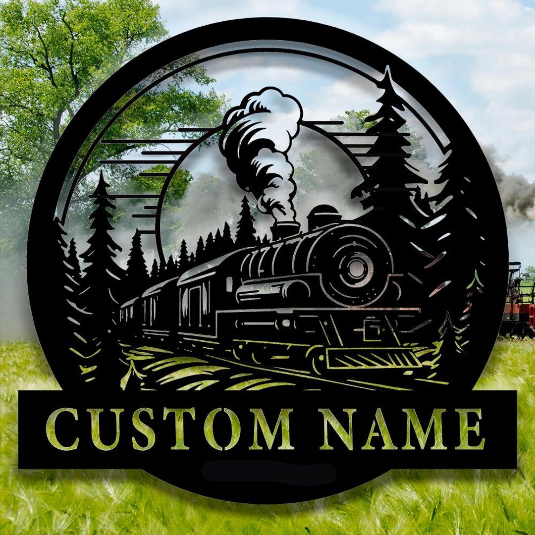 Custom Train Metal Wall Signs,personalized Train Metal Wall Art ...