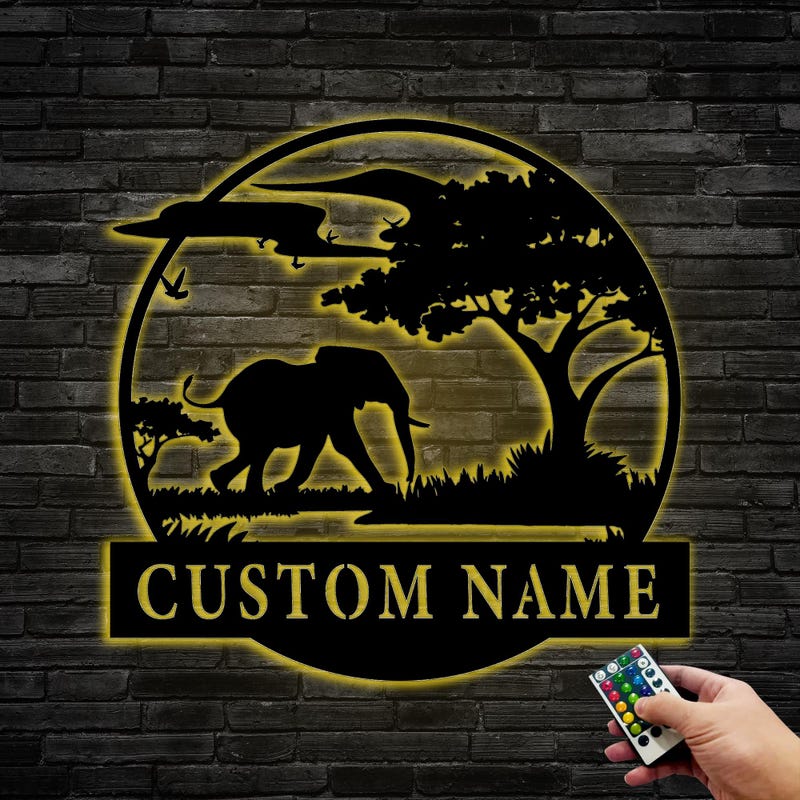 Elephant Wood Sign - Etsy
