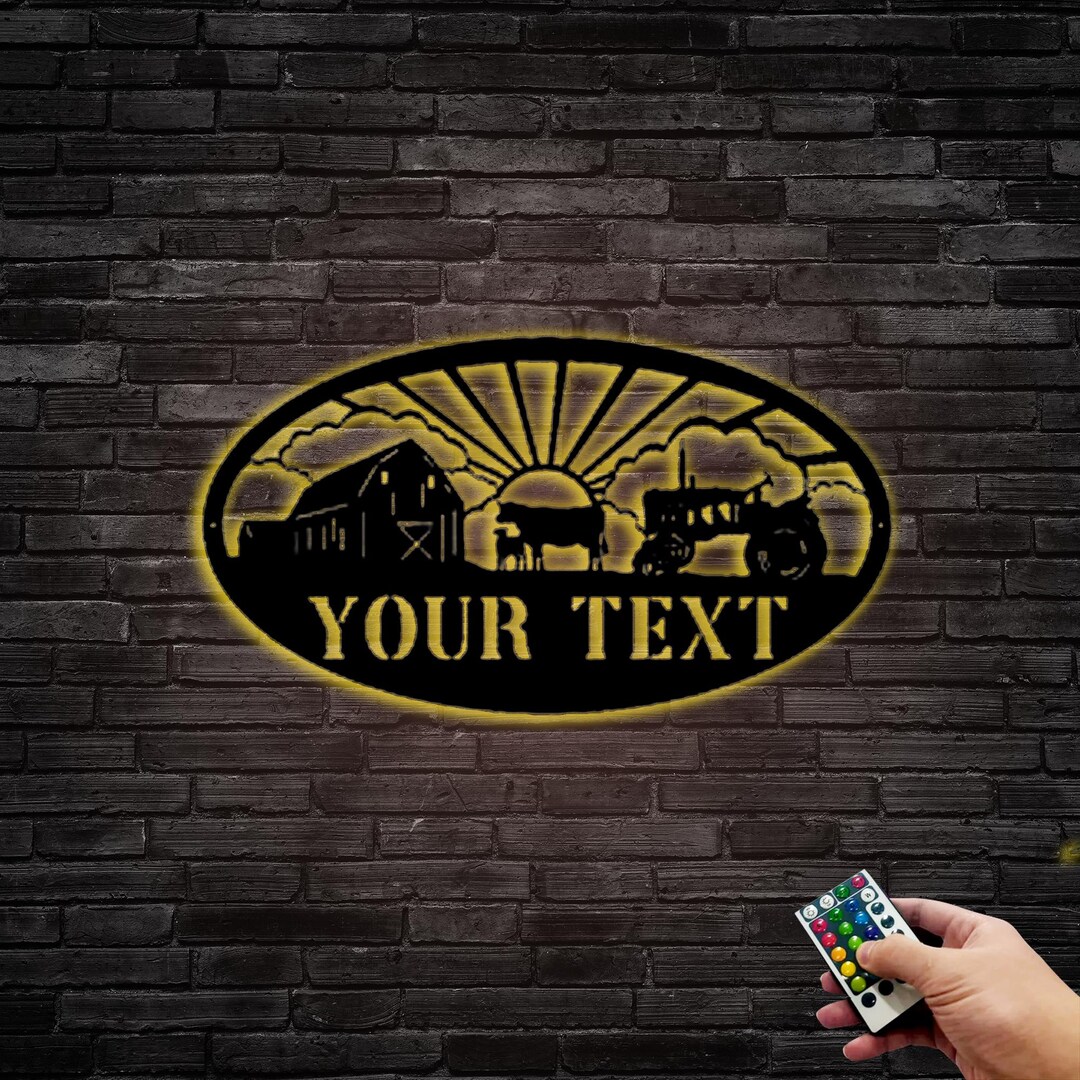 Personalized Metal Farm Sign,farmhouse Metal Signs Custom,metal Barn ...