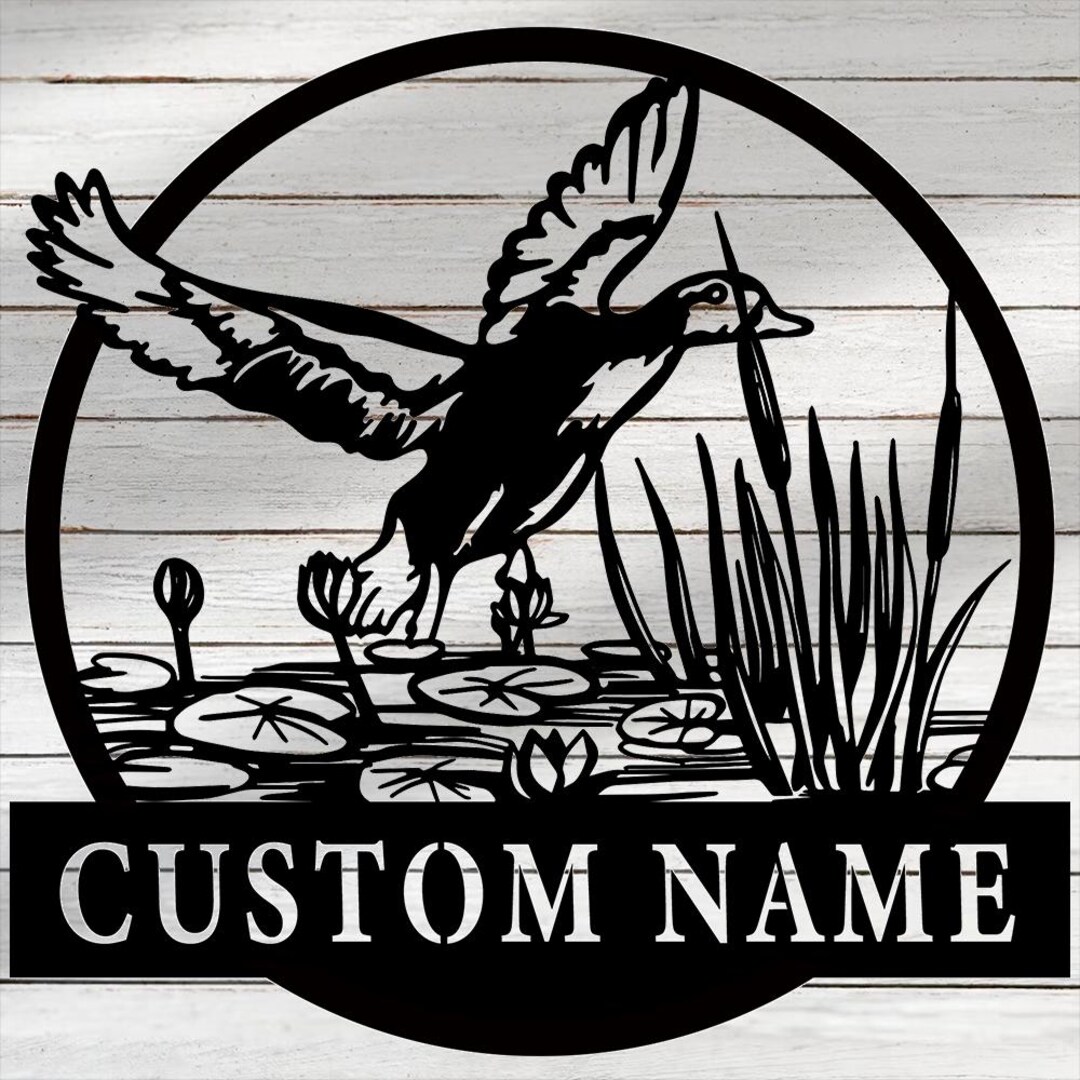 Personalized Duck Metal Wall Art,duck Hunting Sign,custom Duck Metal ...