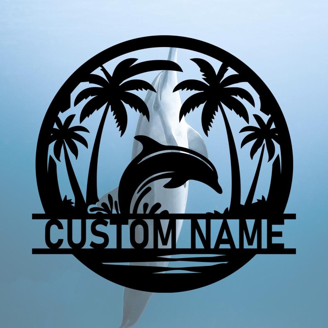 Personalized Metal Dolphin Sign With LED Lights - Custom Wall Decor - Etsy