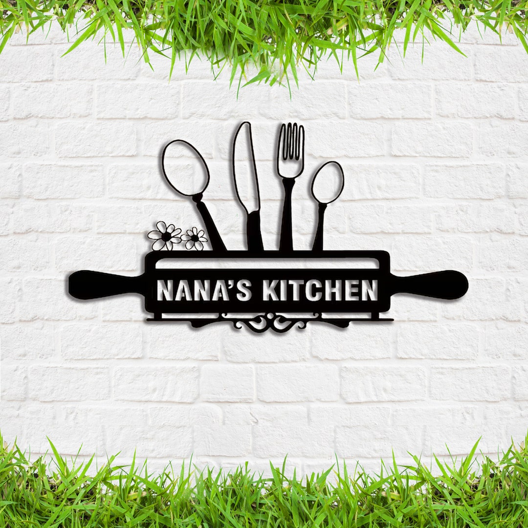 Personalized Metal Kitchen Sign,custom Family Kitchen Sign,farmhouse ...