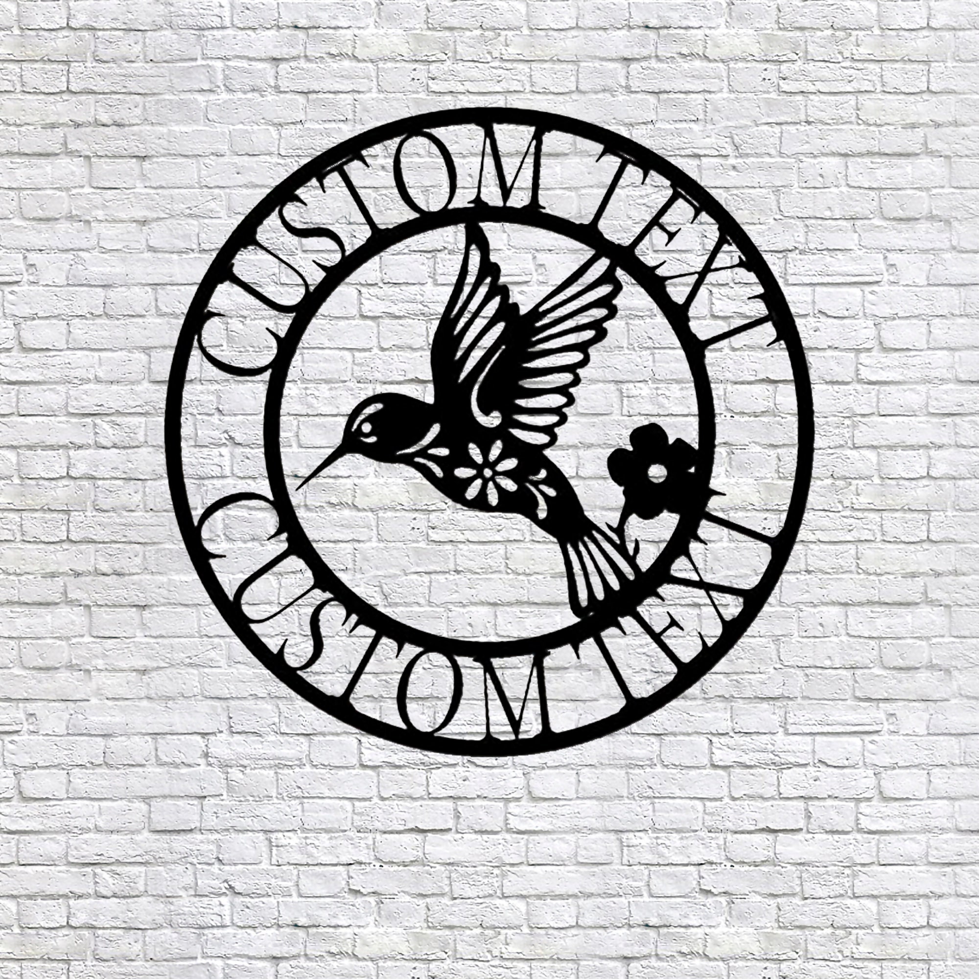 Custom Hummingbird Sign Metal Garden Sign Personalized Hummingbird ...