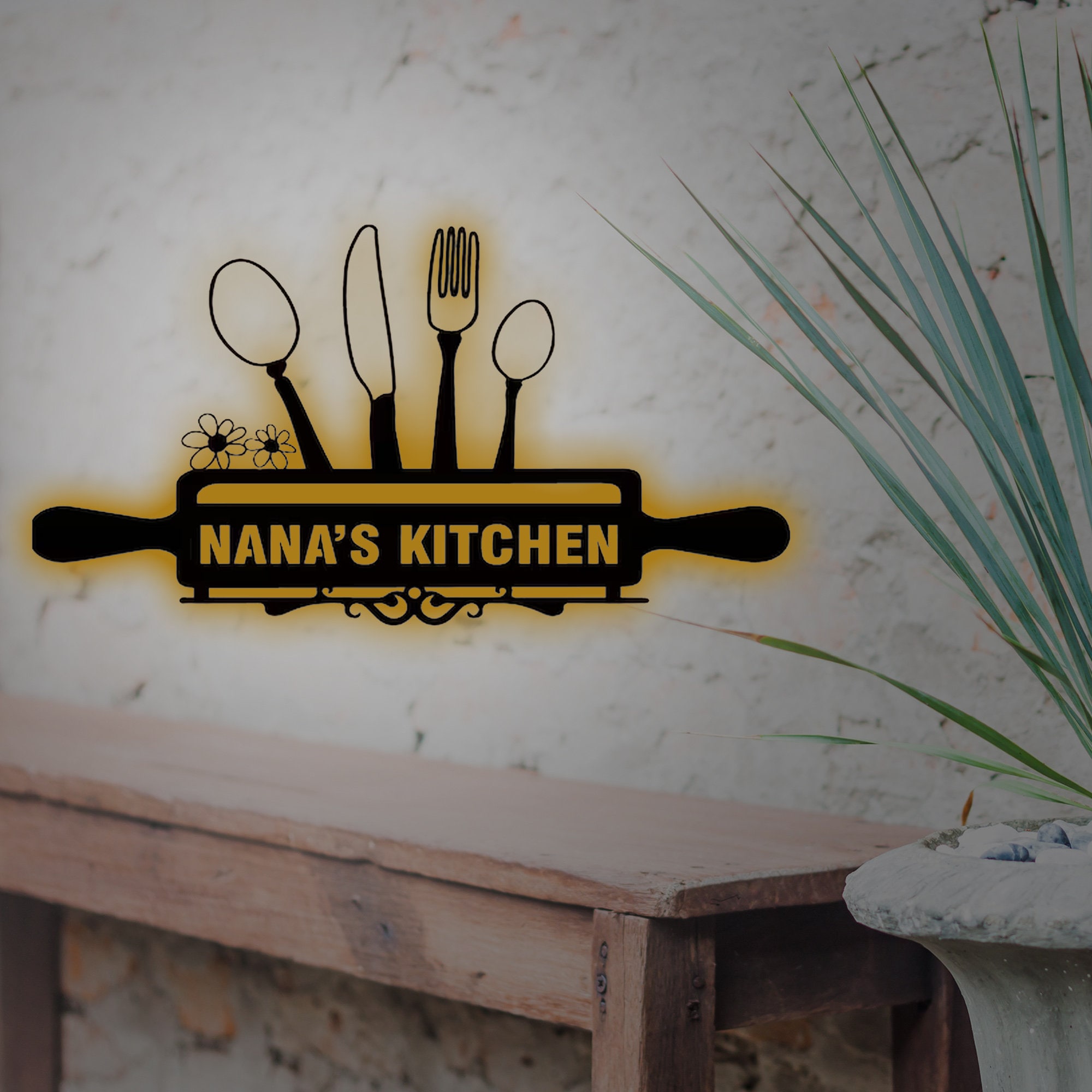 Personalized Metal Kitchen Sign,custom Family Kitchen Sign,farmhouse ...