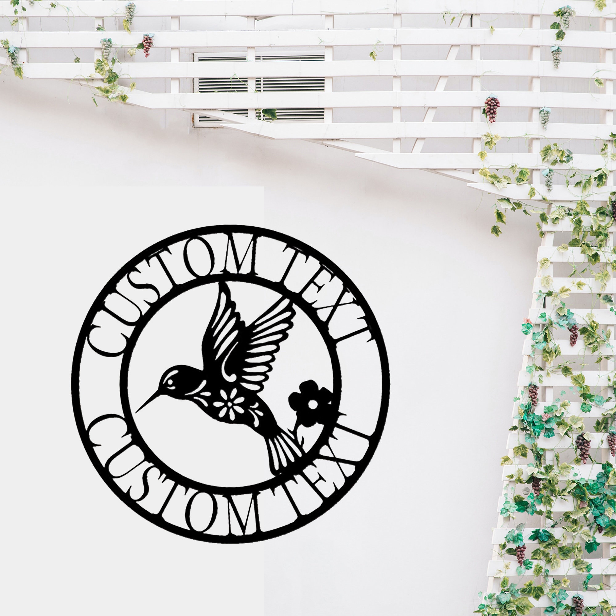 Custom Hummingbird Sign Metal Garden Sign Personalized Hummingbird ...