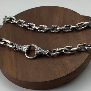 Mens Silver Chain,viking Necklace ,fist Necklace,mens Necklace,oxidized ...