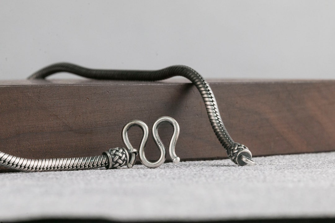 3mm Snake Chain Snake Necklace 925 Silver Snake Chain With M Clasp - Etsy