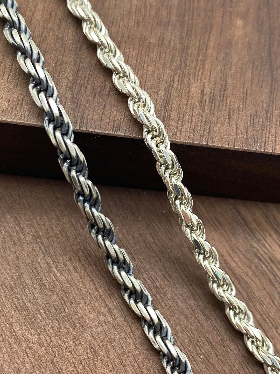 Sterling Silver 925 Rope Chain Custom Any Lenght 3mm 3.5mm 4mm - Etsy