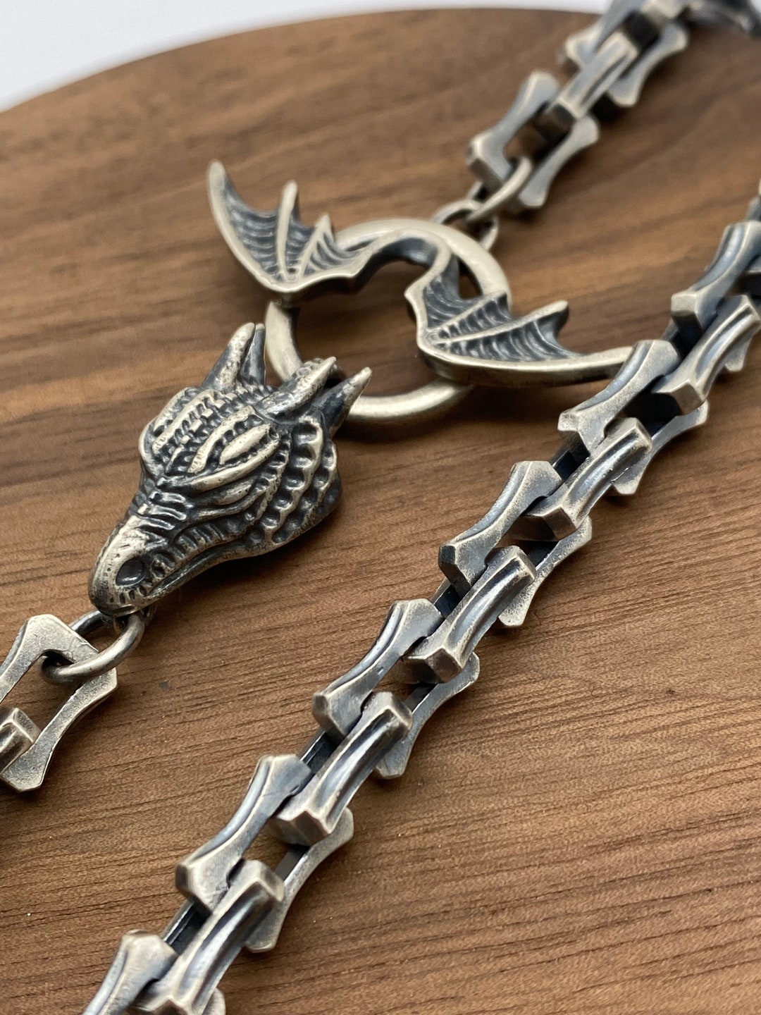 Mens Necklace Dragon Chain Mens Silver Chain 6mm 8mm 925 Sterling ...