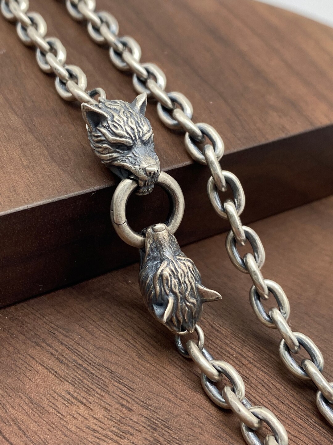 Wolf Necklace,mens Necklace,mens Chain,viking Necklace Viking Chain 925 ...