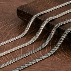 Herringbone Chain Snake Chain Silver Chain Silver Necklace 925 Sterling ...