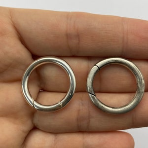 925 Silver Clasp Chain Clasp Round Spring Clasp,silver Circle Clasp,big ...