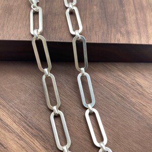 925 Silver Chain Paper Clip Chain 7.2x20mm Chain - Etsy