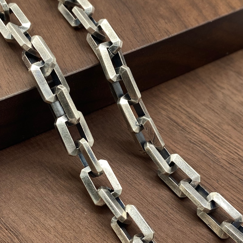 Big Silver Chains for Men - Etsy