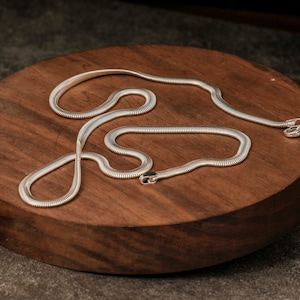 Snake Silver Chain Soft Snake Chain S925 Snake Neckalace 4mm 6mm - Etsy