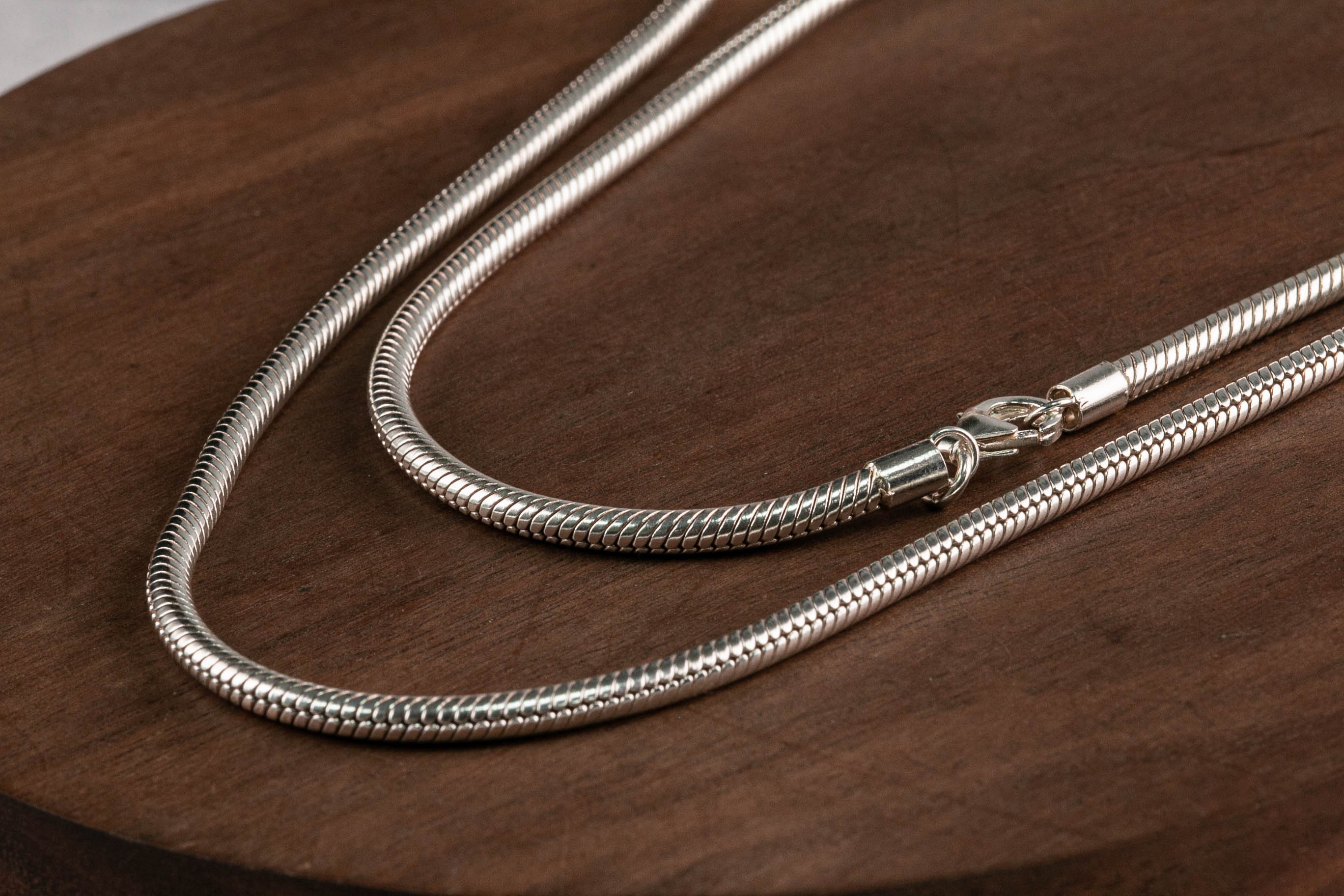 925 Sterling Silver Snake Chain Snake Necklace - Etsy