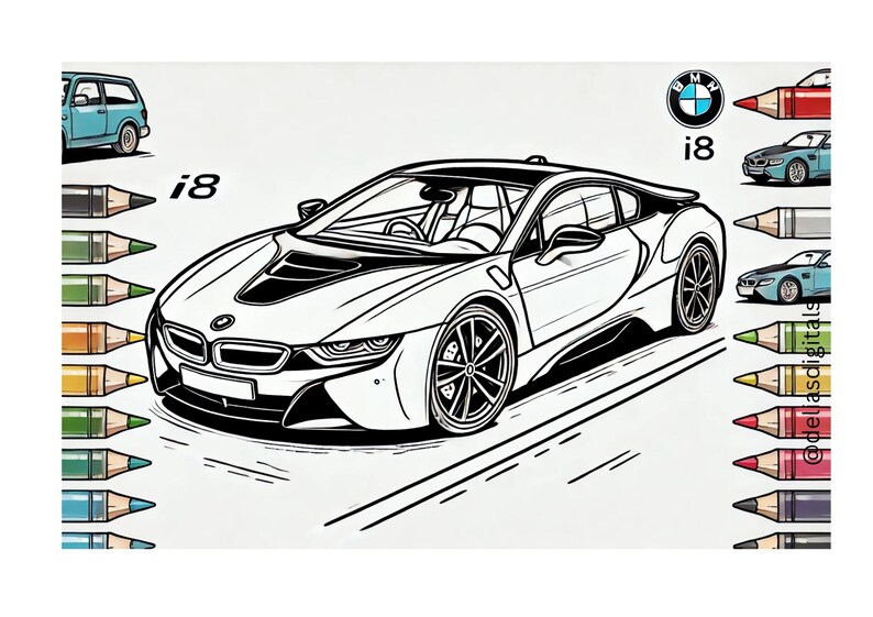 Supercar Coloring Book for Kids & Adults | Luxury Sports Cars ...