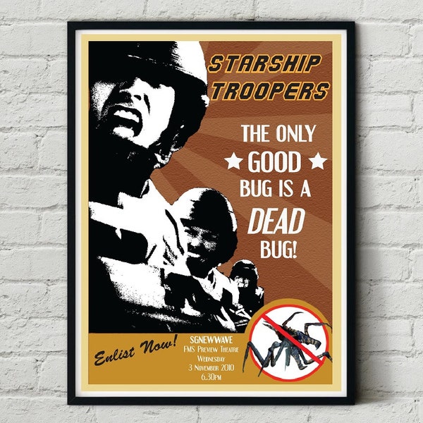 Starship Troopers Propaganda Poster - Etsy