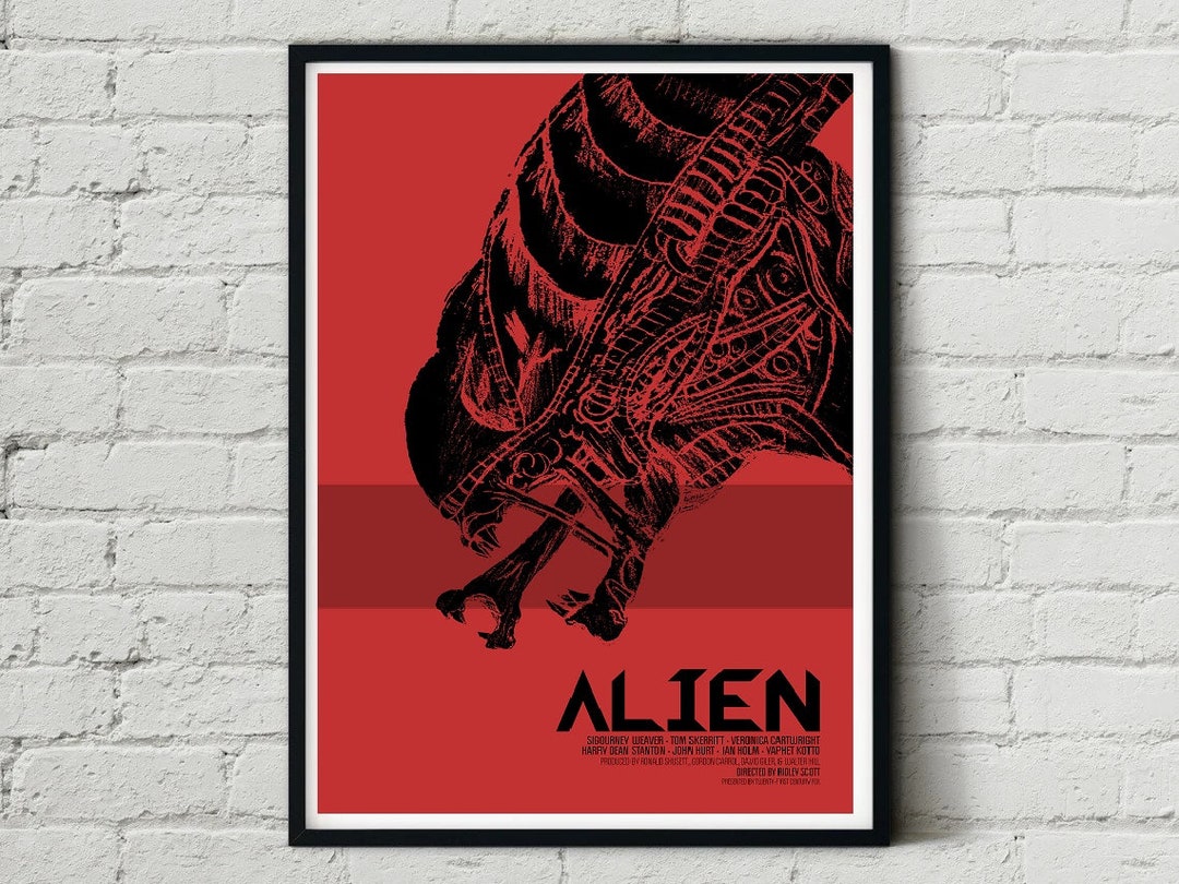 Alien Xenomorph Red Ridley Scott Retro Classic Horror Space - Etsy UK