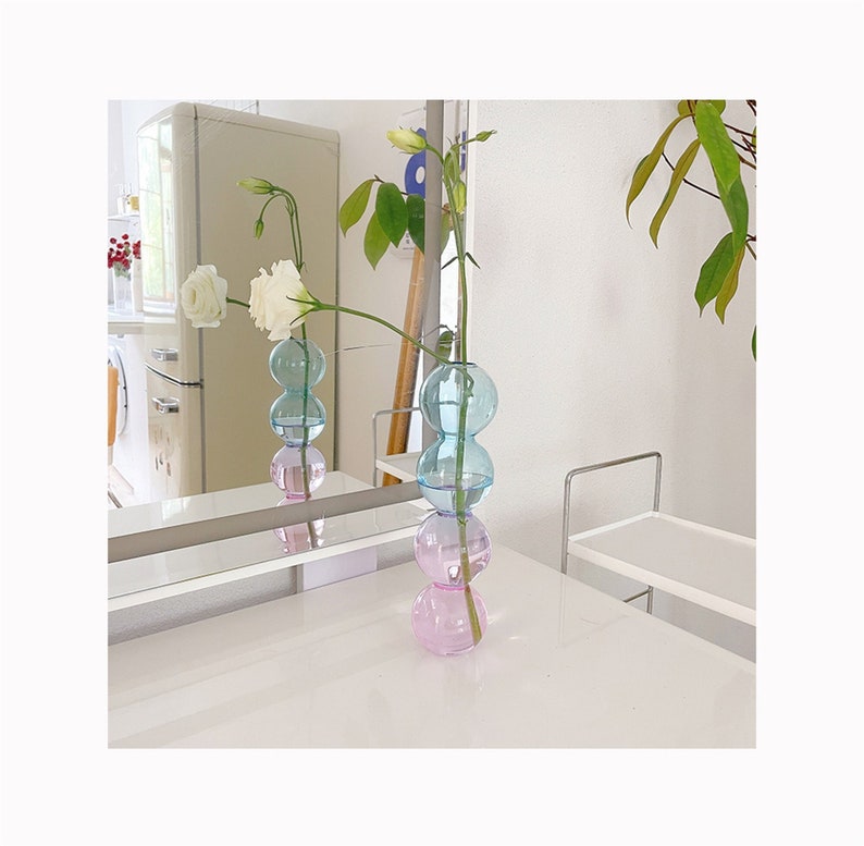Gradient Glass Bubble Vase Container for Hydroponic Flower - Etsy