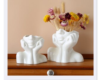 Human Head Vase - Etsy