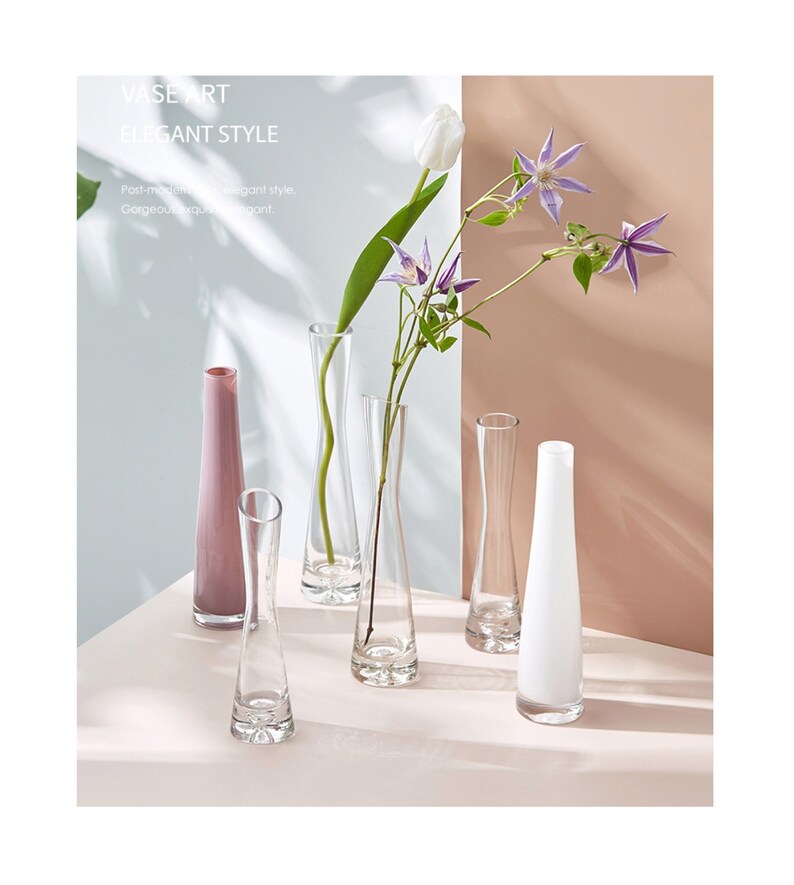 Handmade Tall Single Flower Bud Vase for Home Wedding - Etsy