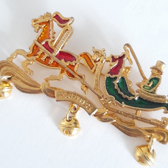Hermès - Authentic vintage carriage brooch in gold pl… - Gem