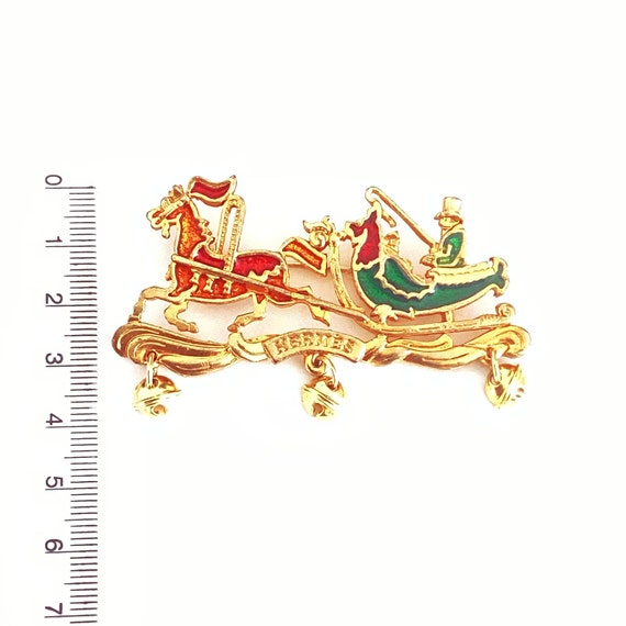 Hermès - Authentic vintage carriage brooch in gold pl… - Gem