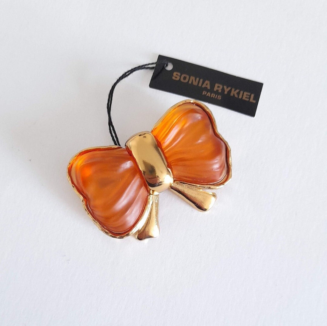Sonia Rykiel Vintage Resin Bow Brooch Gift for Her - Etsy