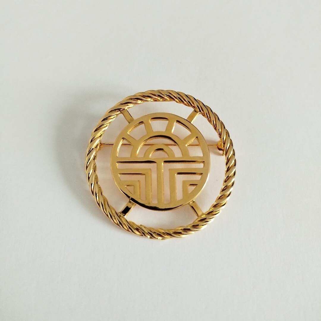 Louis Féraud Vintage Gold Logo Brooch, Gift for Her / Him - Etsy