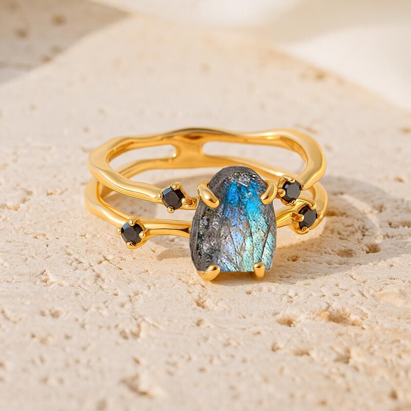 Labradorite Ring - Etsy