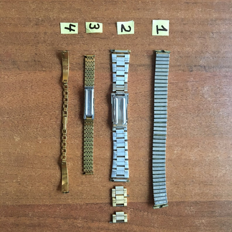 Vintage Gold Watch Bracelet Fixo-flex Stainless Steel Expanding Watch ...