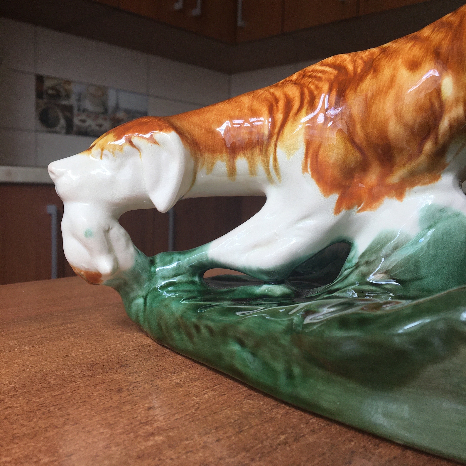 1960's Large Vintage Figurine Setter Dog With Duck, Collectible ...