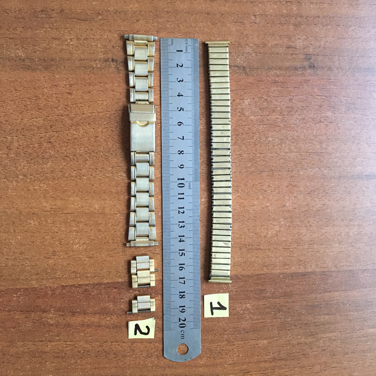 Vintage Gold Watch Bracelet Fixo-flex Stainless Steel Expanding Watch ...