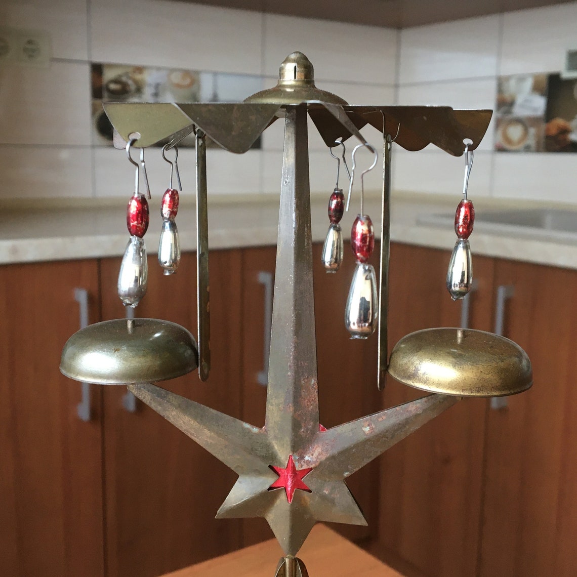 RARE 50s Christmas Chime Brass, Vintage Chimes Traditional Decorative ...